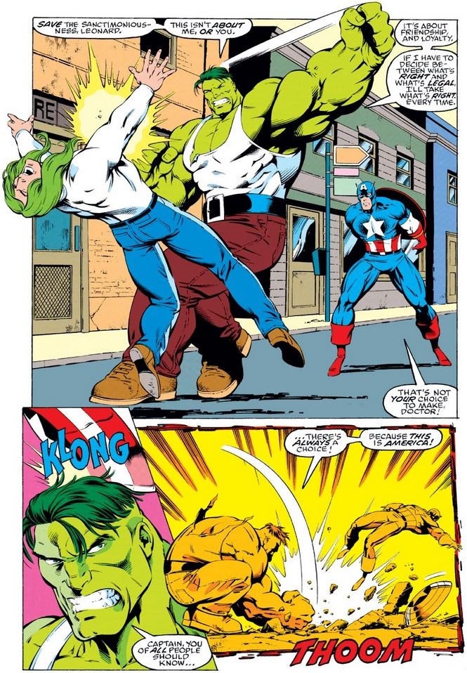 The Incredible Hulk #406 (June 1993) – THE VIRTUES OF CAPTAIN AMERICA