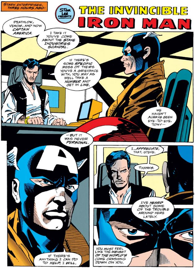 Iron Man #302-304 (March-May 1994) – THE VIRTUES OF CAPTAIN AMERICA
